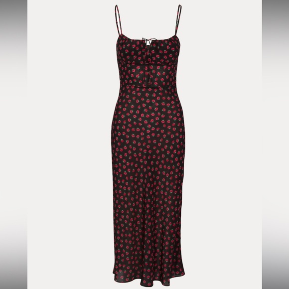 Realisation Par | Dresses | Realisation Par Black And Red Midi Dress ...